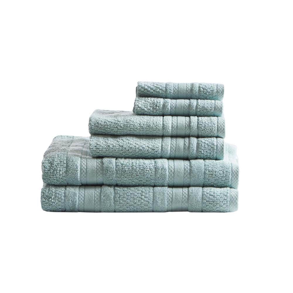 MADISON PARK ESSENTIALS Remy 6-Piece Seafoam Super Soft Quick Dry ...