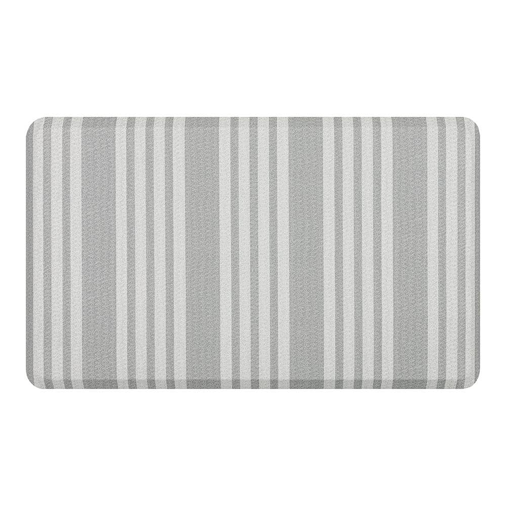 Mohawk Home Striped Simplicity Gray 18 in. x 30 in. Indoor Comfort ...