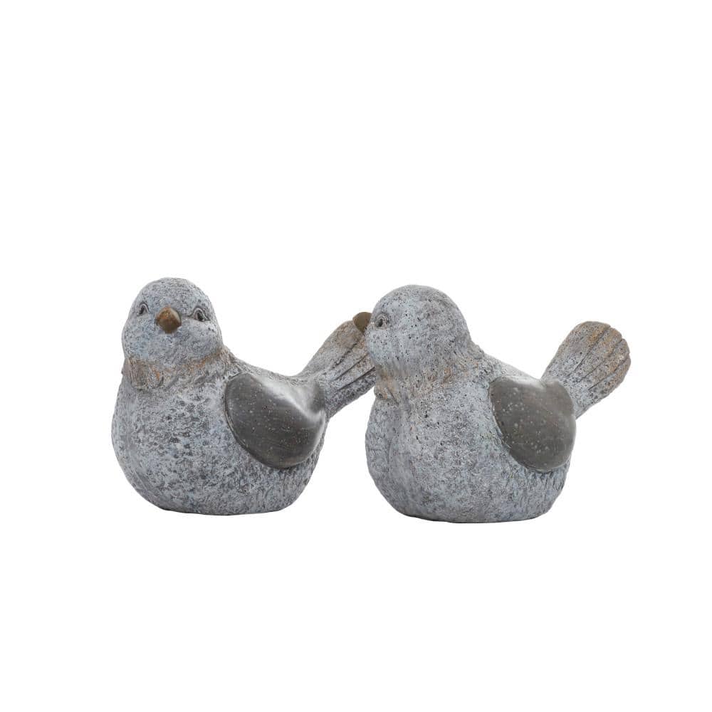 Litton Lane 10 in. Medium Polystone Indoor Outdoor Bird Garden ...