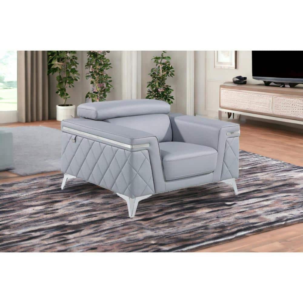 HomeRoots Light Blue Club Chair Set of 1 2000534092 - The Home Depot