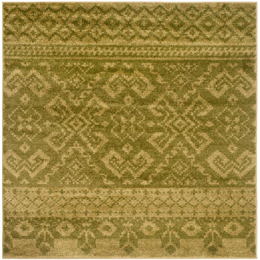 SAFAVIEH Adirondack Green/Dark Green 6 ft. x 6 ft. Square Geometric ...