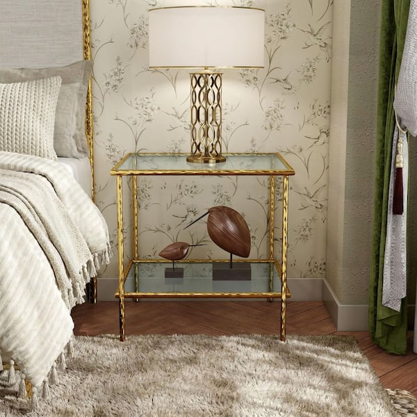 Reviews for Furniture of America Zayen 24 in. Modern Silver Hammered ...