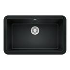 Blanco IKON Silgranit 30 in. Single Bowl Anthracite Granite Composite ...