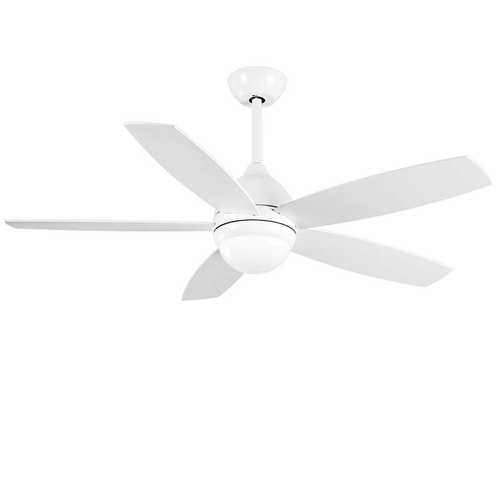 MODERN HABITAT WhisperBloom 52 in. Indoor Chrome Ceiling Fan with LED ...