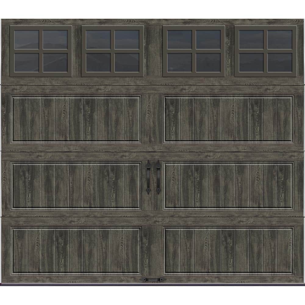 Clopay Gallery Steel Long Panel 8 ft x 7 ft Insulated 18.4 R-Value Wood ...
