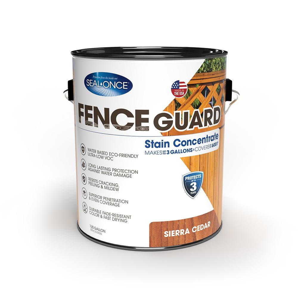SEAL-ONCE FENCE GUARD 1 Gal. Sierra Cedar Stain Concentrate Exterior ...