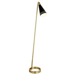 Meyer&Cross Austen 65 in. Matte Black and Brass Floor Lamp FL0335 - The ...