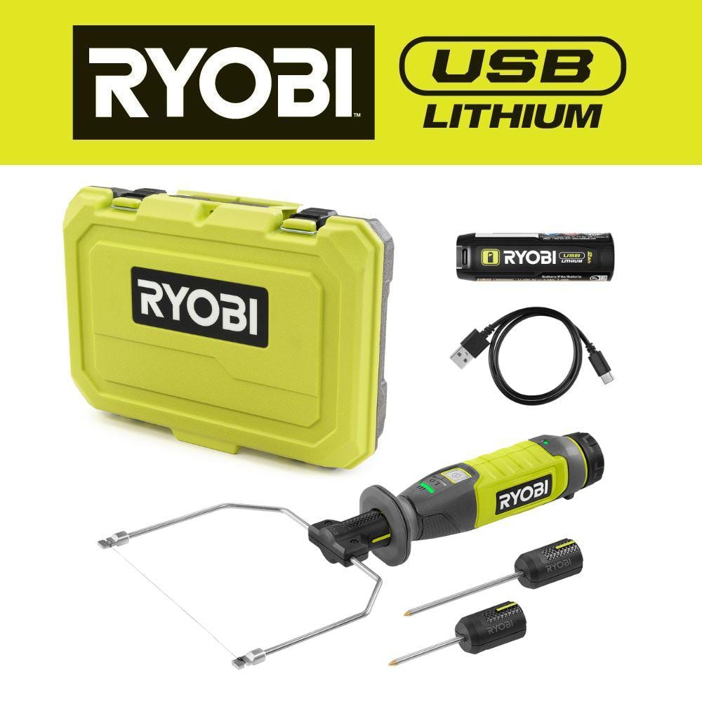 RYOBI USB Lithium Hot Wire Foam Cutter Kit with 2.0 Ah Lithium-ion ...
