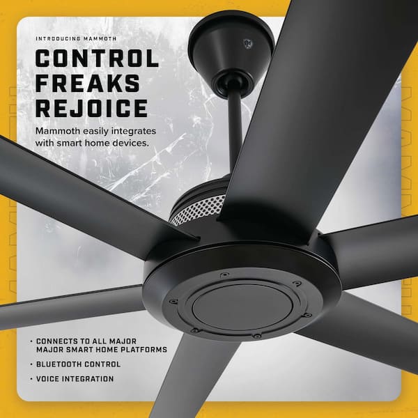 Big Ass Fans Mammoth 84 in. Smart Indoor/Outdoor Black Universal Mount ...