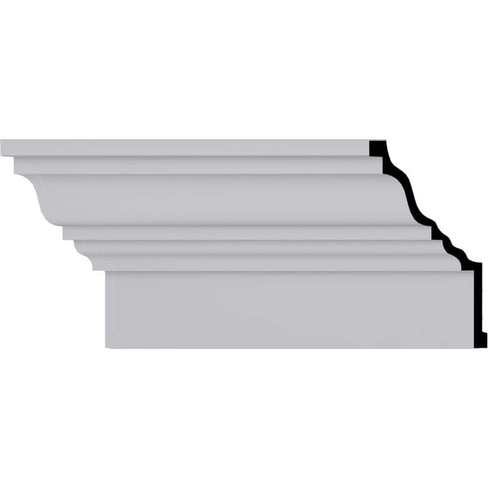 Ekena Millwork 7-1/8 in. x 12-1/8 in. x 94-1/2 in. Polyurethane Fascia ...