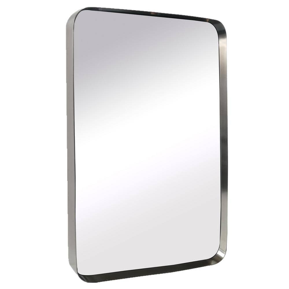 TEHOME Arthers 20 in. W x 30 in. H Rectangular Stainless Steel Framed ...