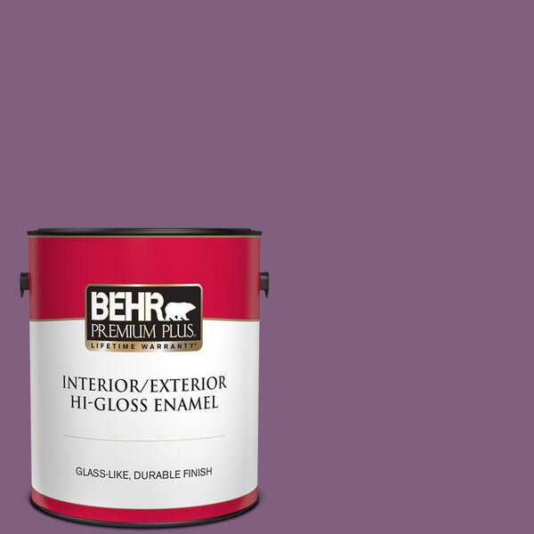 BEHR PREMIUM PLUS 1 gal. #MQ5-34 Showstopper Hi-Gloss Enamel Interior ...