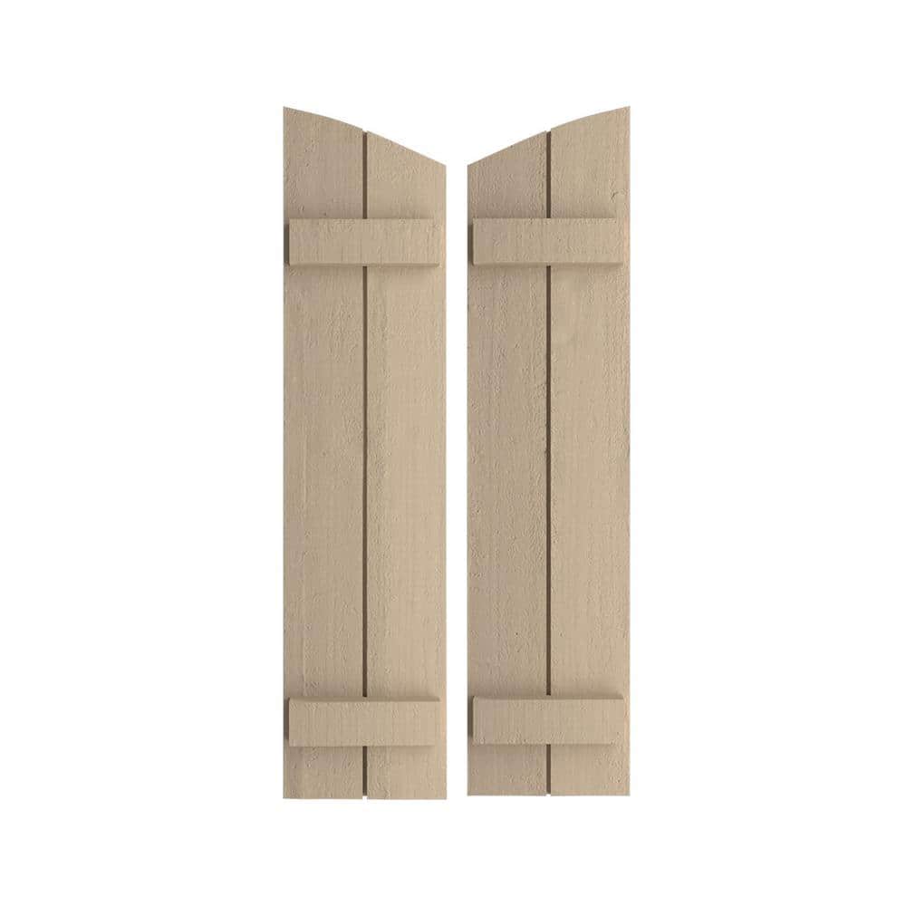 Ekena Millwork 11 in. x 26 in. Polyurethane Rough Cedar 2-Board Joined ...