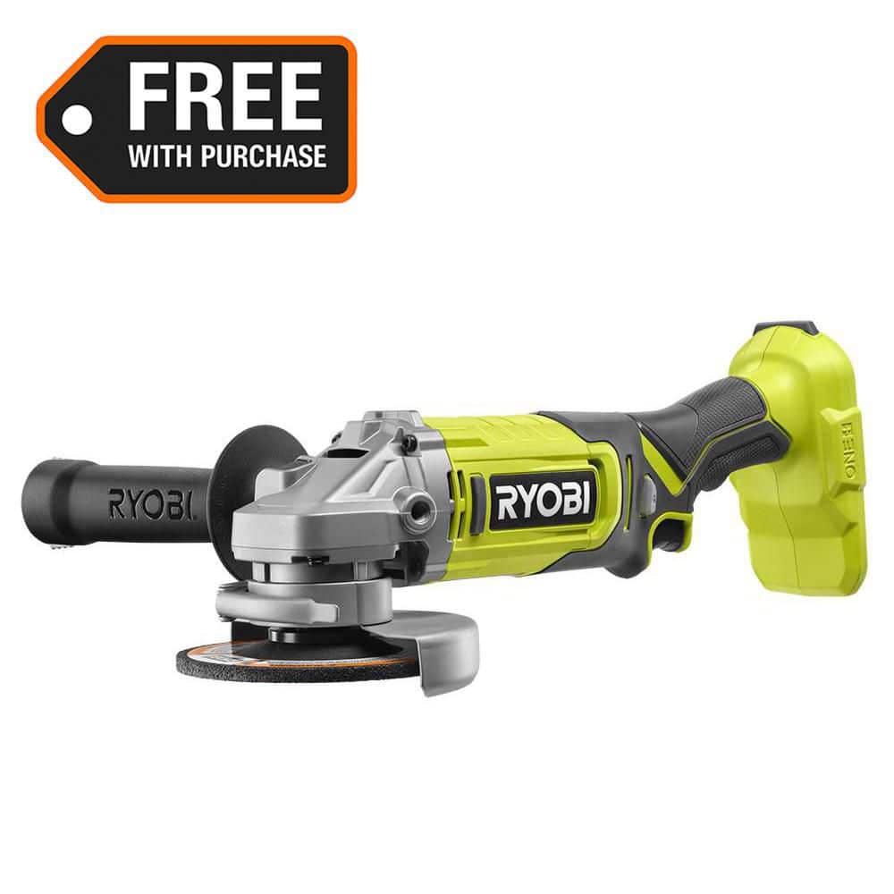 RYOBI ONE+ 18V Cordless 4-1/2 in. Angle Grinder (Tool Only) PCL445B ...