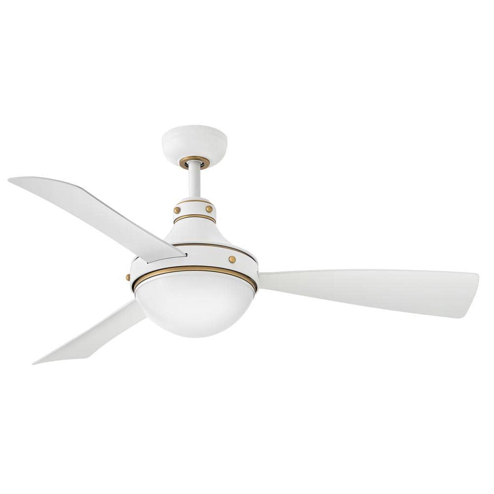 HINKLEY Oliver 50.0 in. Indoor/Outdoor Integrated LED Matte White ...