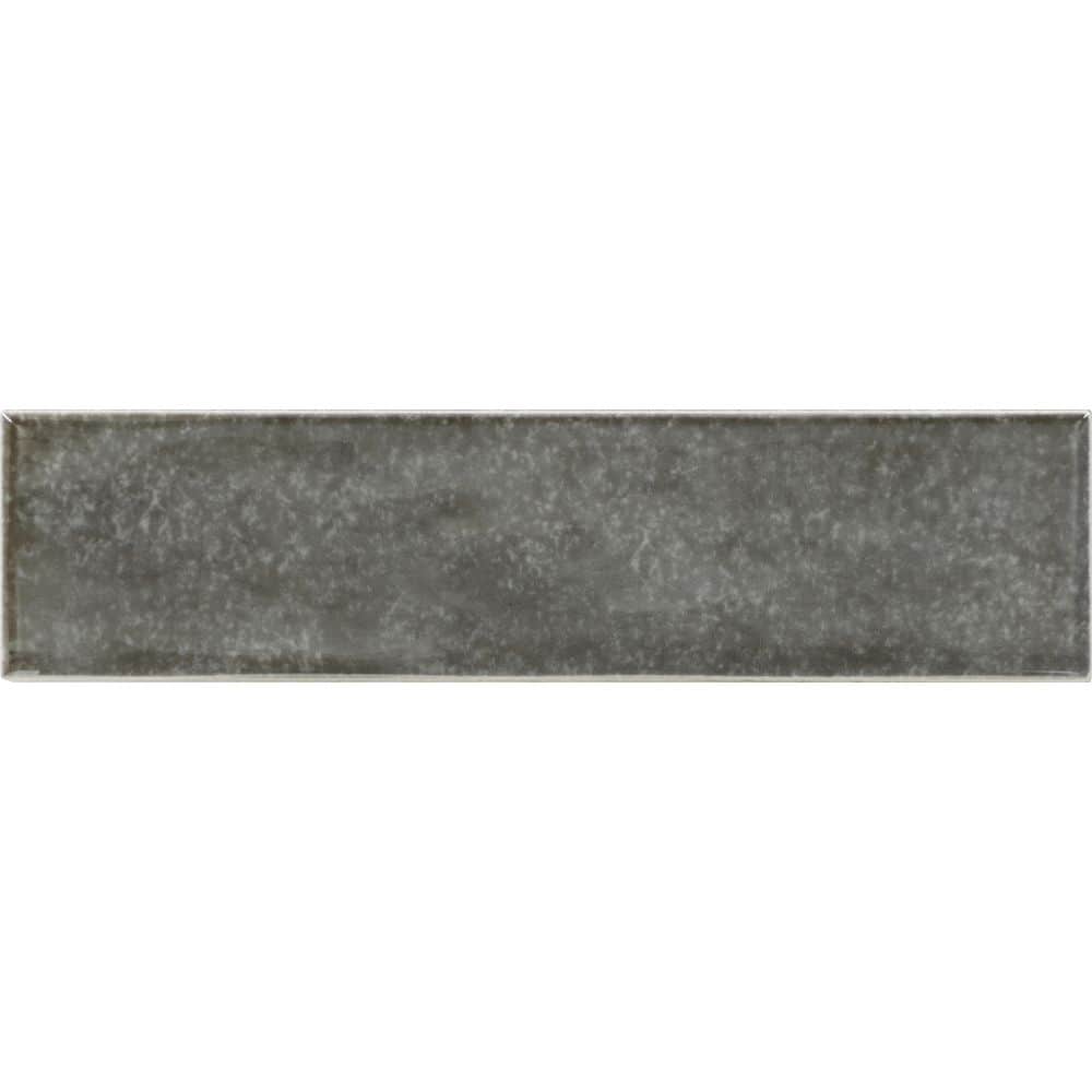 Daltile LuxeCraft Rustic Ash 2 in. x 4 in. Glossy Ceramic Subway Tile ...