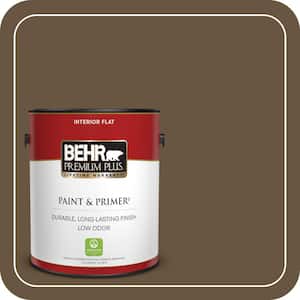 BEHR ULTRA 1 qt. #S-H-700 Burley Wood Flat Exterior Paint & Primer ...