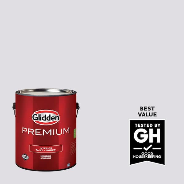 Glidden Premium 1 gal. PPG1173-2 February Frost Satin Interior Paint ...
