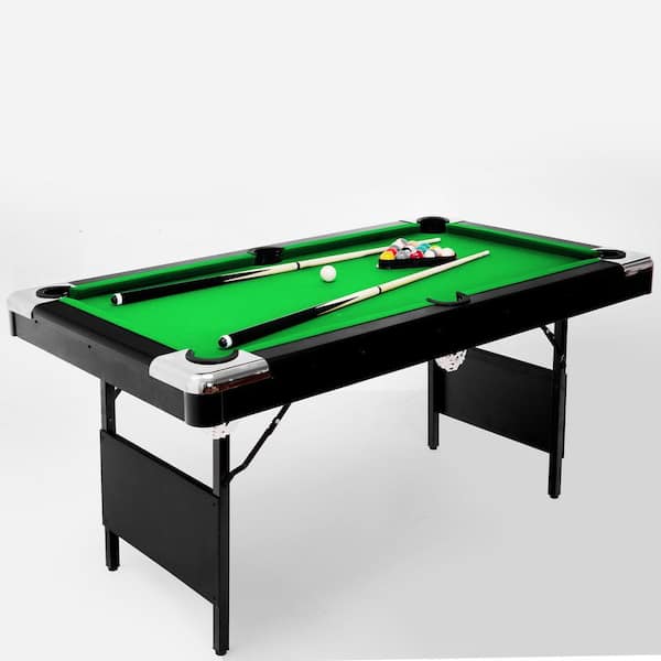 Huluwat 72 in. Foldable Billiards Table with Complete Billiards Game ...