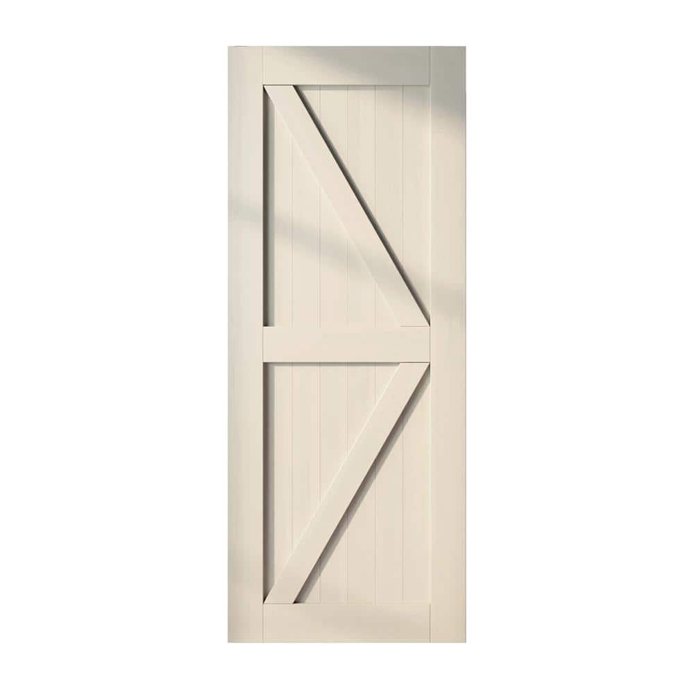 HOMACER 24 in. x 96 in. K-Frame Tinsmith Gray Solid Natural Pine Wood ...