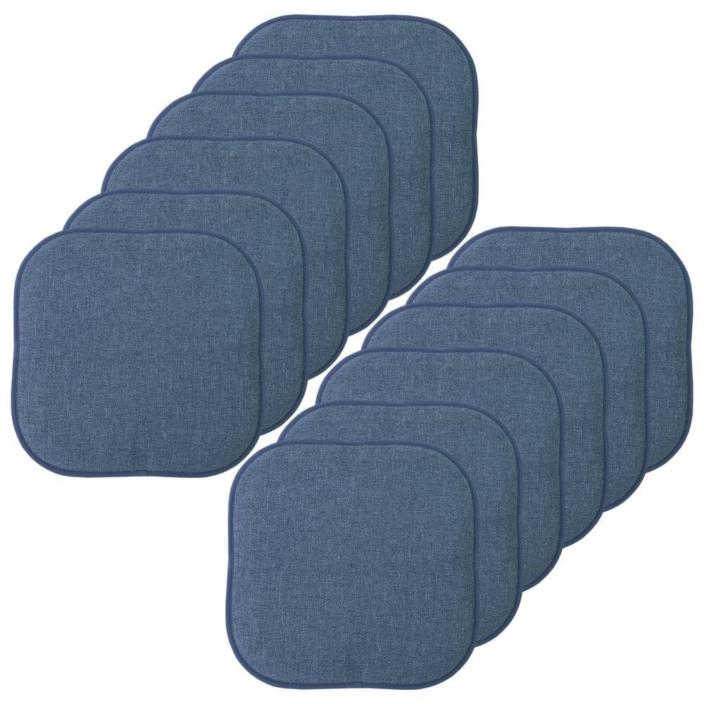 Sweet Home Collection Alexis Denim 16 in. x 16 in. Square Non Slip ...