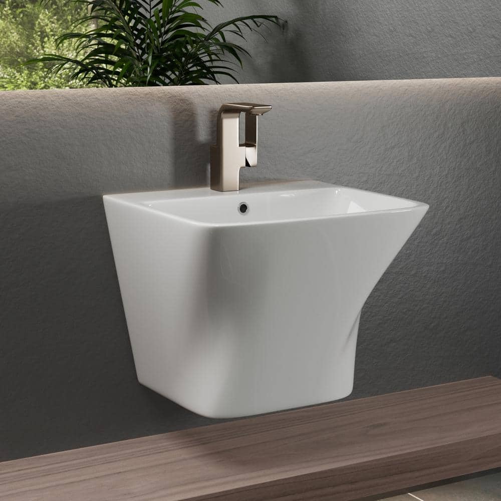 Los Flexi 19 in. L x 17 in. W x 15 in. H Wall Mount Bathroom Sink in ...