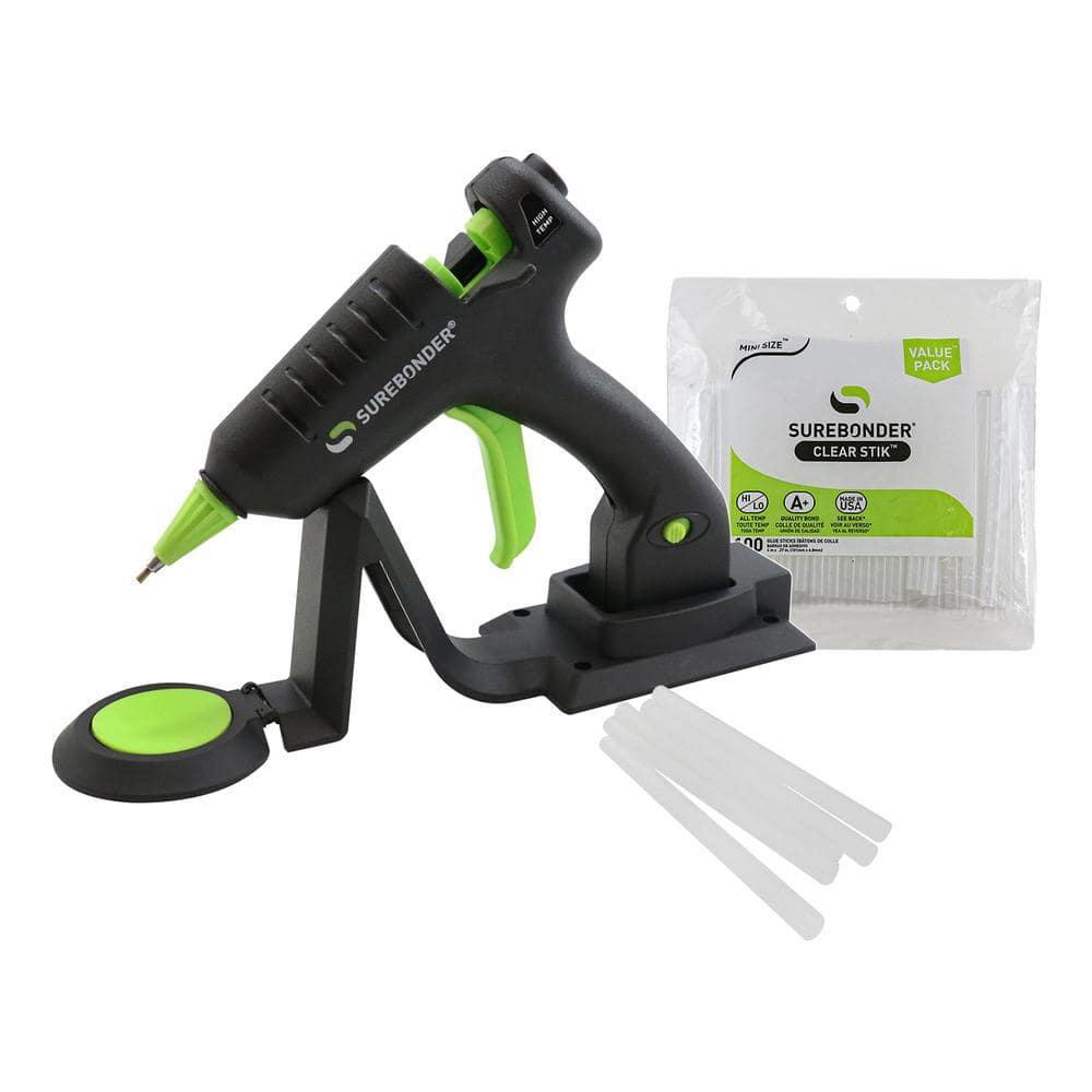 Surebonder Cordless Single Temp Mini Glue Gun with (1-100 Pack) Glue ...