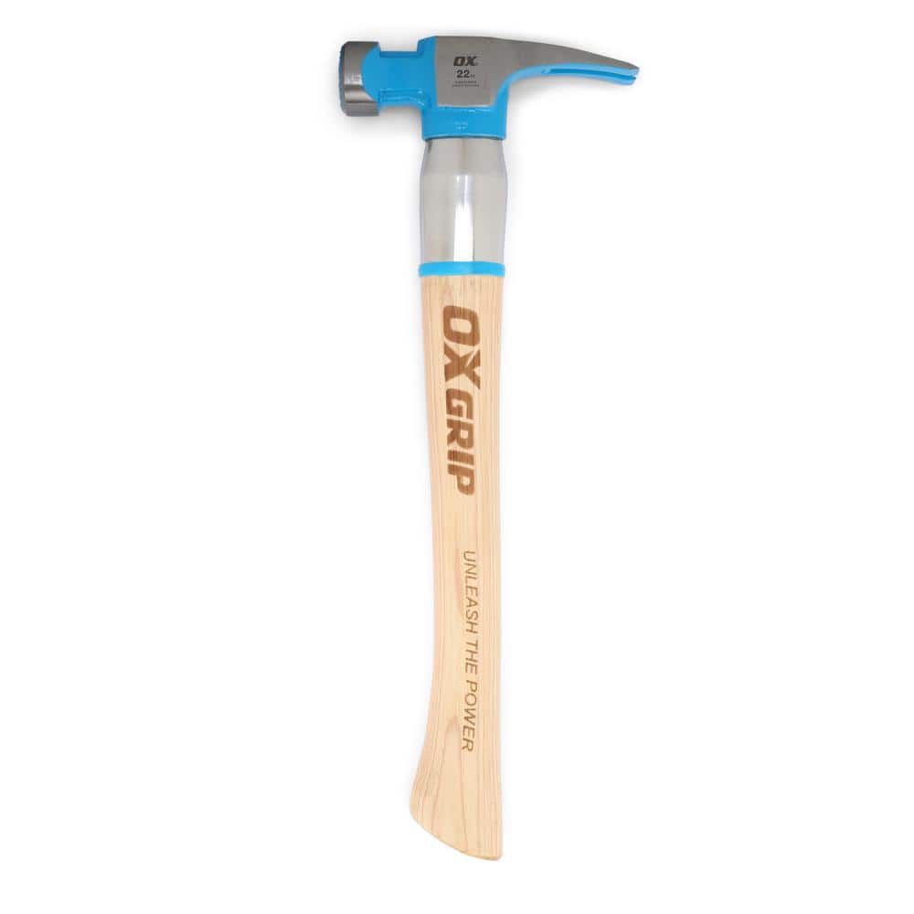 OX TOOLS Pro 22 oz. Hickory Hammer with Reinforced Steel Handle OX-P083522 - The Home Depot