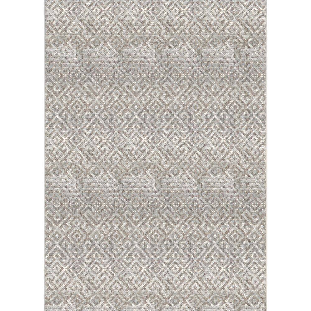 Couristan Monaco Pavers Mocha 4 ft. x 5 ft. Indoor/Outdoor Area Rug ...