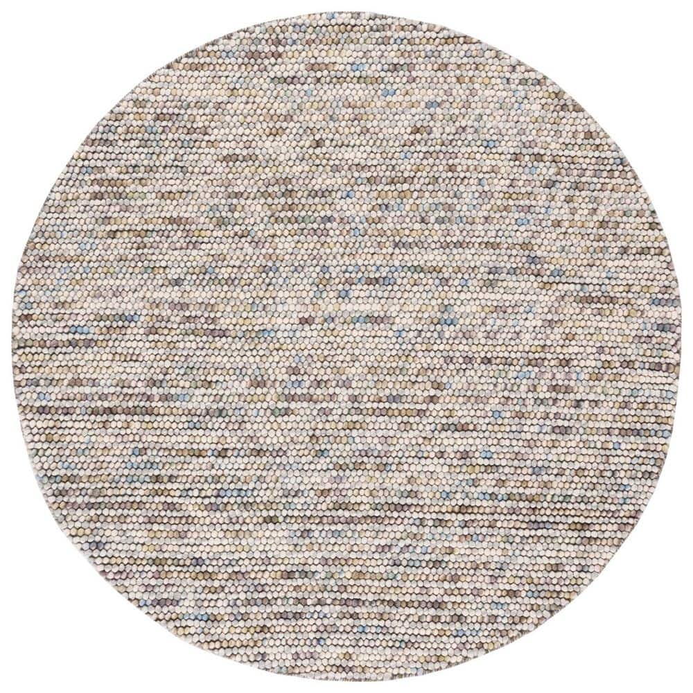 SAFAVIEH Natura Ivory/Multi 6 ft. x 6 ft. Gradient Round Area Rug ...