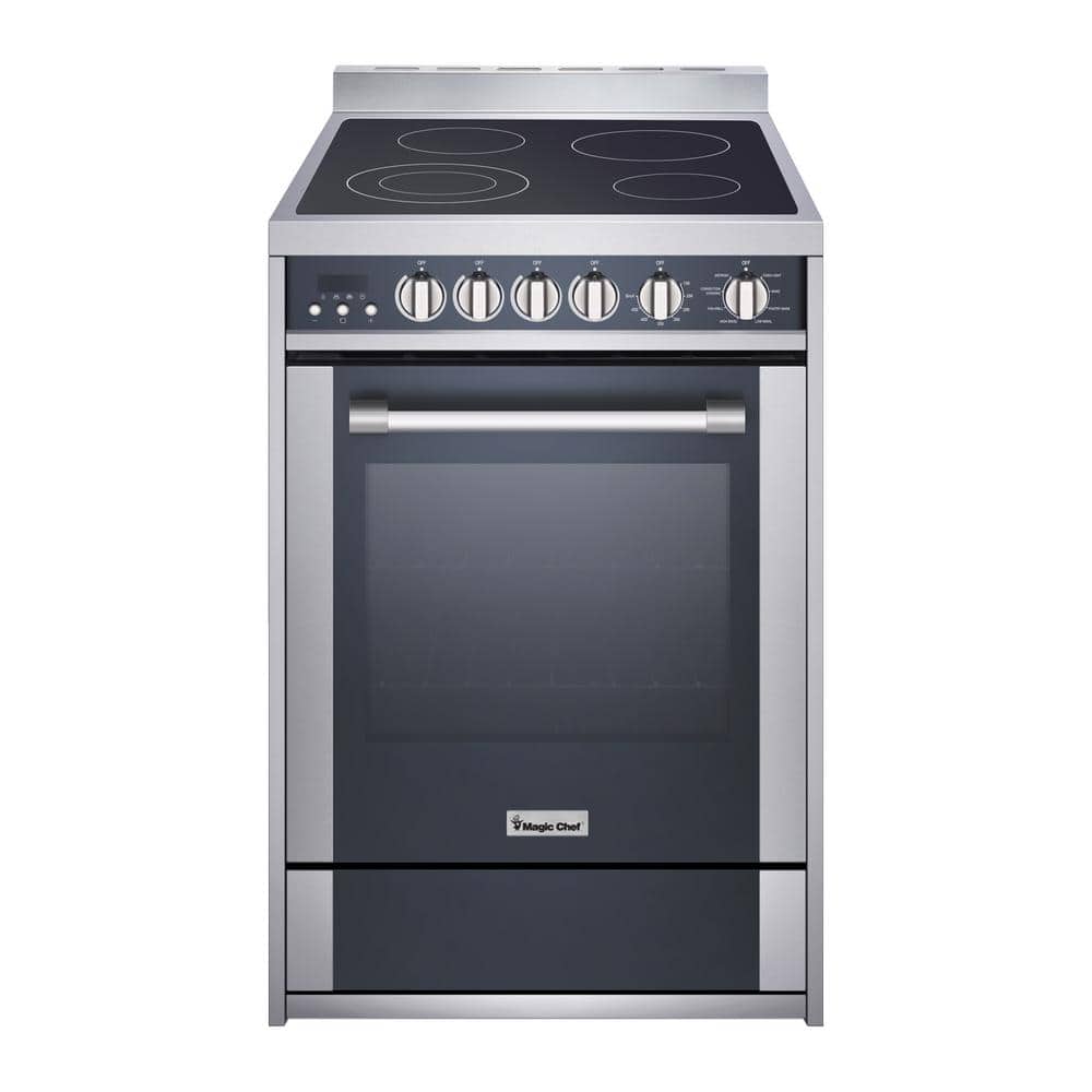 Magic Chef 24 in. 2.2 cu. ft. 4 Burner Element Electric Range with ...