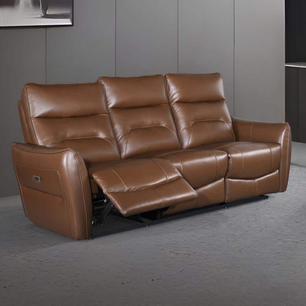 Reviews for Furniture of America Amanda 86 in. Flared Arms Faux Leather ...