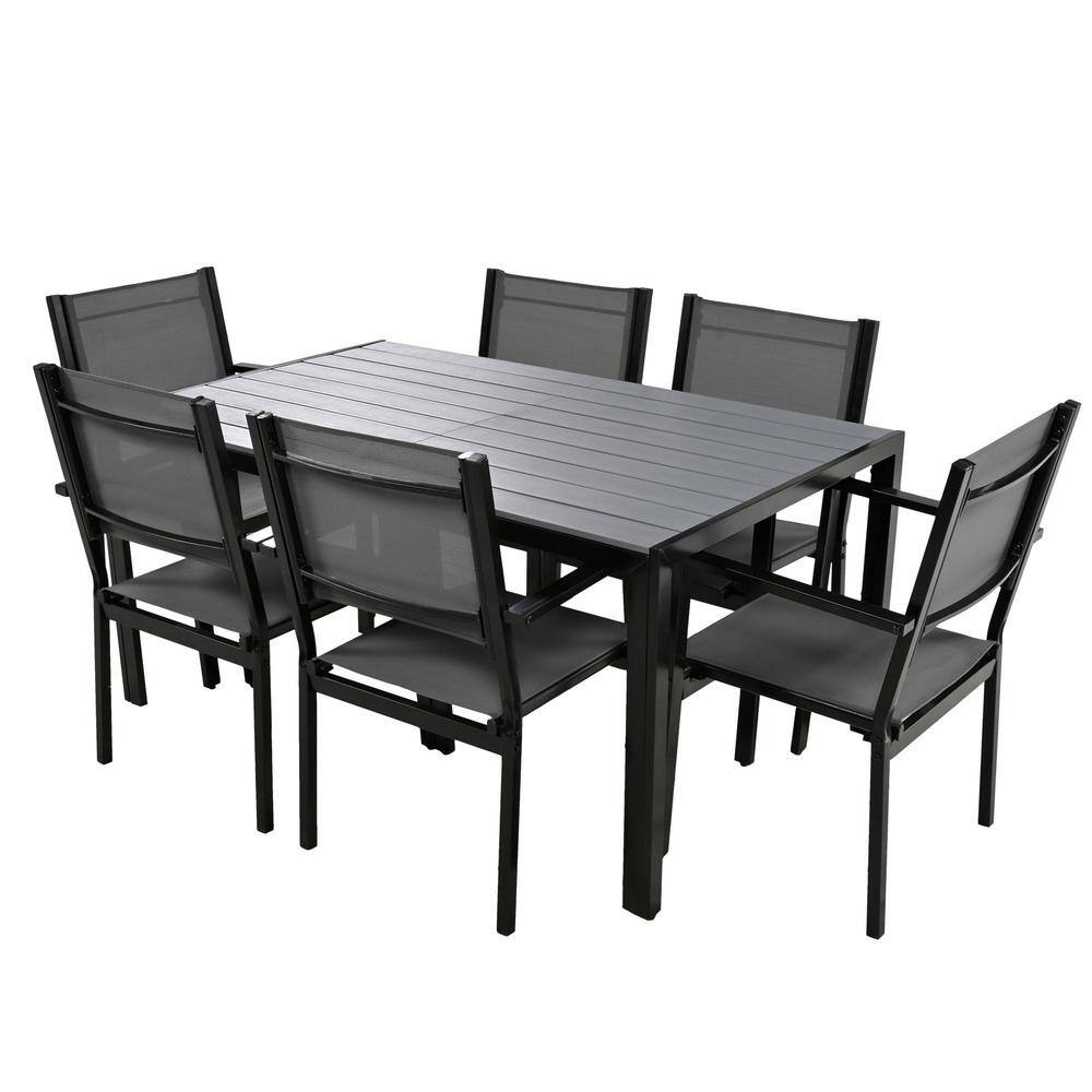 U-Shaped High-Quality Steel Outdoor Patio Dining Table and Chairs Set ...