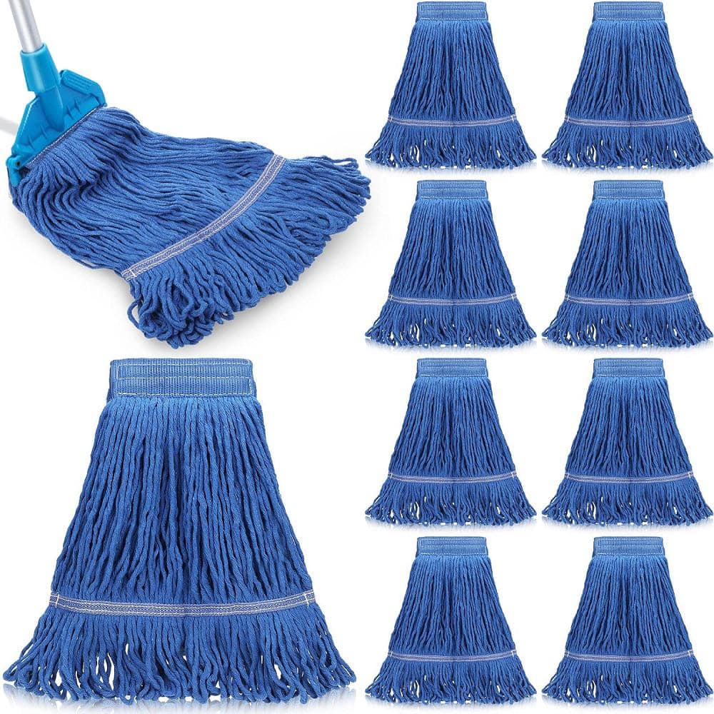 ITOPFOX 11.8 in. String Mop Cotton Mop Head (10-Pack) HDPH032OT040 ...