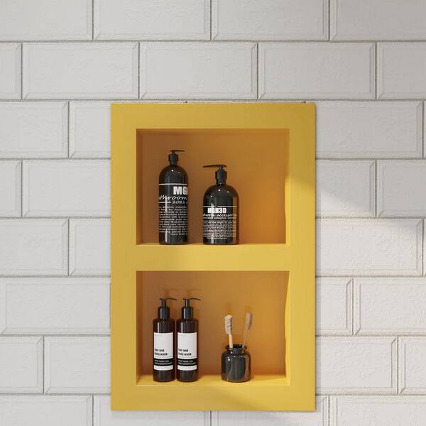 DEERVALLEY Shampoo Soap Niche 16 in. W x 24 in. H x 4 in. D Stainless ...