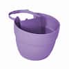 Emsco 7.5 in. Resin Post Planter in Orchid Purple for Vertical Posts ...