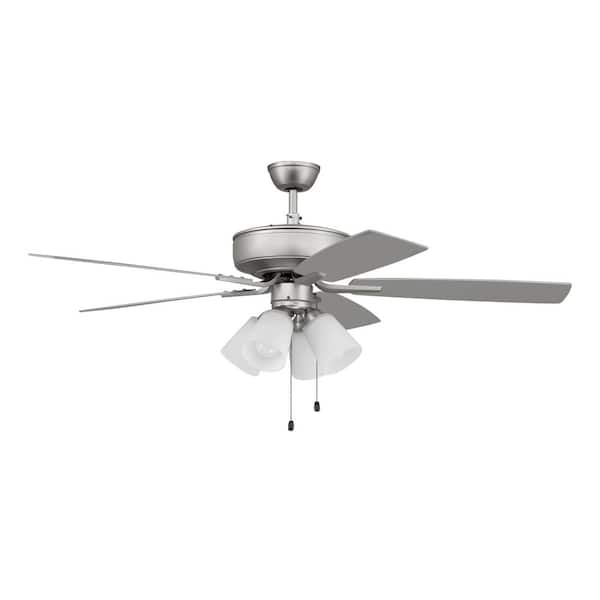 CRAFTMADE Pro Plus-114 52 in. Indoor Dual Mount Brushed Satin Nickel ...