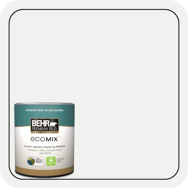BEHR PREMIUM PLUS 1 qt. #610E-1 Windmill Wings Semi-Gloss Enamel EcoMix ...