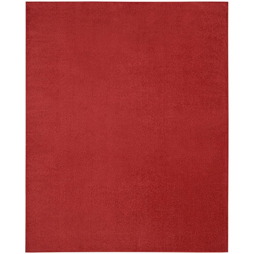 Nourison Essentials 5 ft. x 7 ft. Brick Red Solid Contemporary Indoor ...
