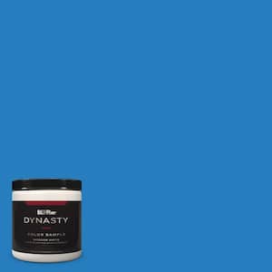 BEHR MARQUEE 1 qt. #P510-6 Brilliant Blue Semi-Gloss Enamel Exterior ...