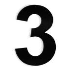 Barton 6 in. Black Stainless Steel Floating House Number 6 90086
