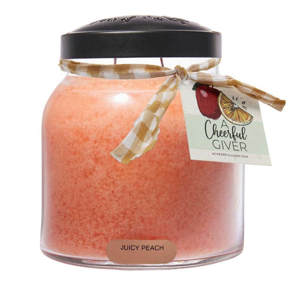 A CHEERFUL GIVER Orange Juicy Peach Two-Wick Candle JP110 - The Home Depot