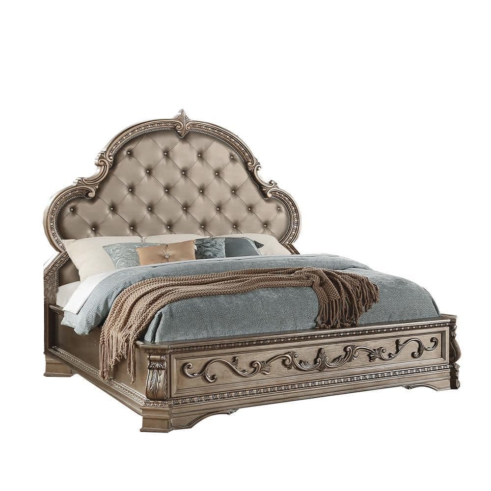 Acme Furniture Northville Silver Wood Frame King Platform Bed 26927EK ...