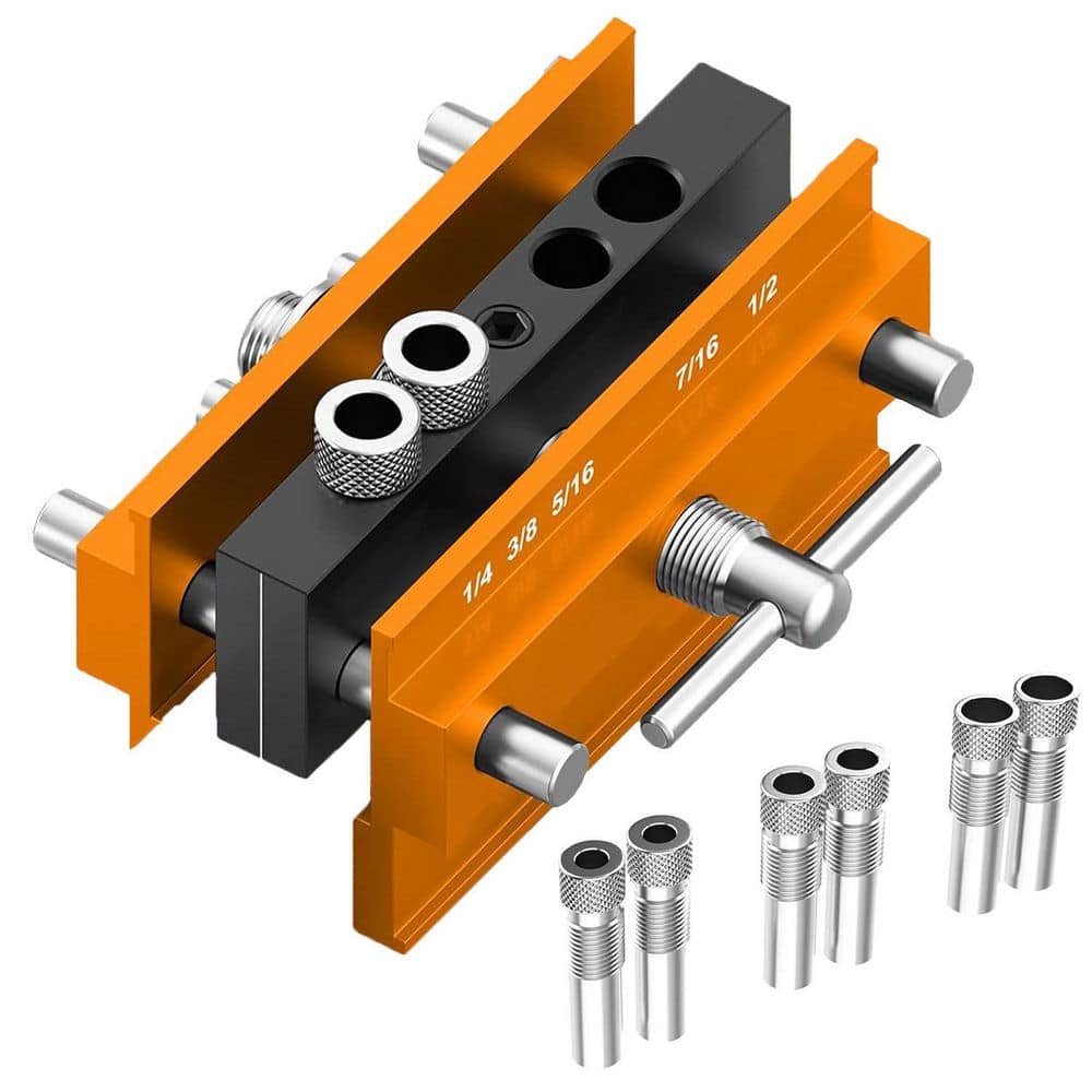 Adjustable Aluminium Alloy Doweling Jig Kit Self Centering Drill Guide ...