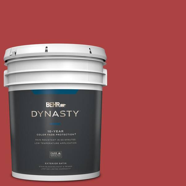 BEHR DYNASTY 5 gal. #160B-7 Daredevil Satin Enamel Exterior Stain ...