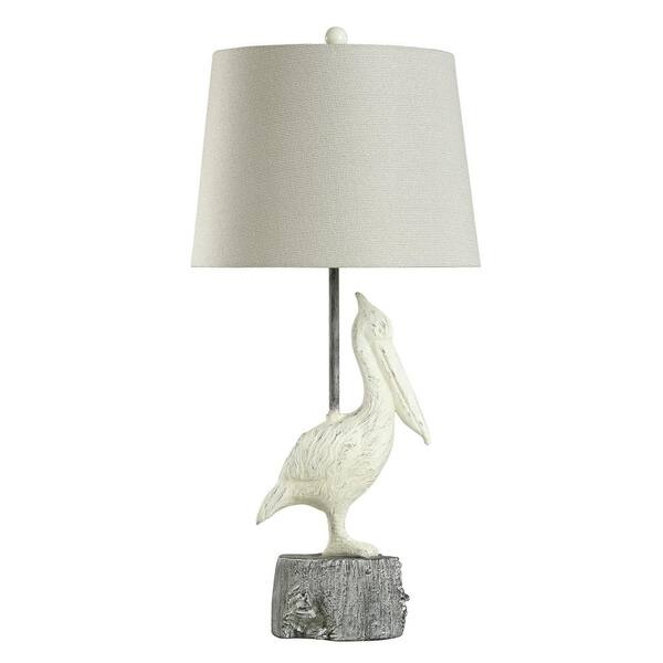 StyleCraft 37 in. Villa Grey Transitional 1-Light Standard Floor Lamp ...