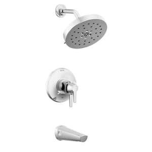 Delta Tetra 1-Handle Wall-Mount Tub and Shower Trim Kit in Lumicoat ...