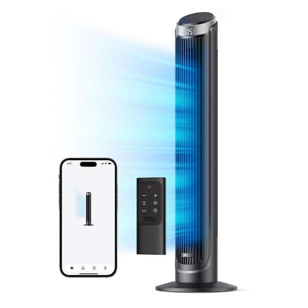 DREO 40 in. Smart Tower Fan, 5-Speeds, 12 H Timer, 90° Oscillation with ...