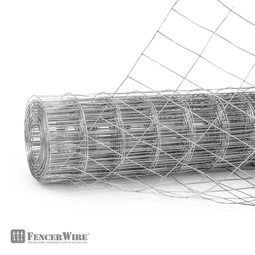 Fencer Wire 2 ft. x 100 ft. 14-Gauge Welded Wire Fence with Mesh 2 in ...