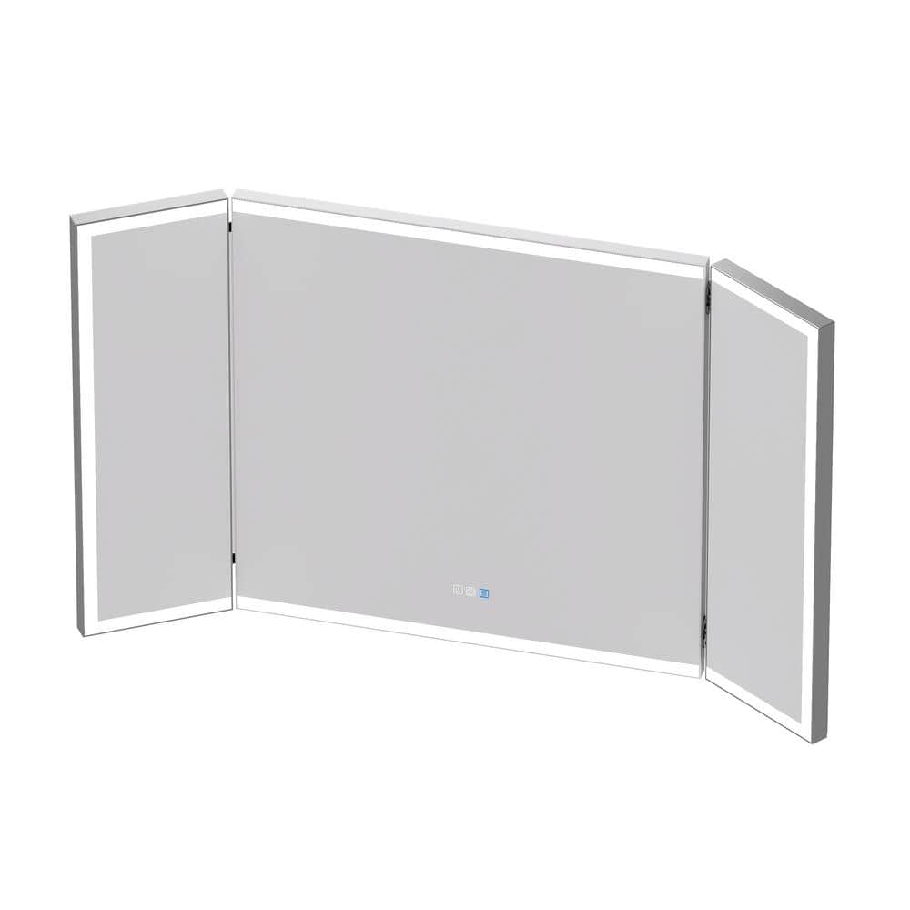 Sarlai 60 in. W x 36 in. H Rectangle Framed Wall Mounted Bathroom ...